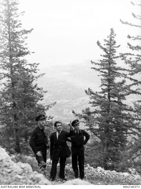 In the company of a local guide, Corporal Gordon Lee of Sydney, NSW ...