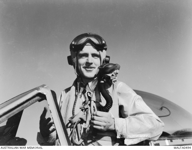 Portrait of Flight Lieutenant (Flt Lt) Bill Horsman DFC of Strathfield ...