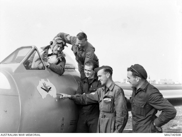 Members of 78 Fighter Wing RAAF on the tarmac at their base in Malta ...