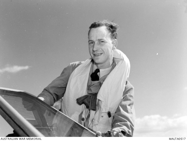 Portrait of Flying Officer (FO) Frank Jordan of Sutherland, NSW in his ...