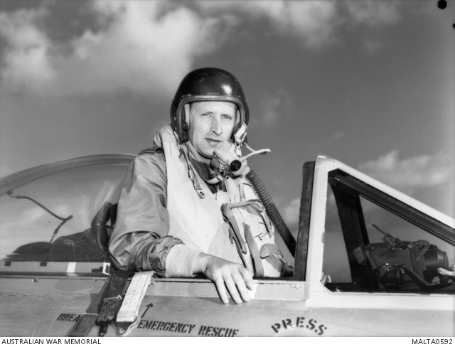 Wing Commander (Wing Cdr) Brian Eaton DSO and bar, DFC, wearing an ...