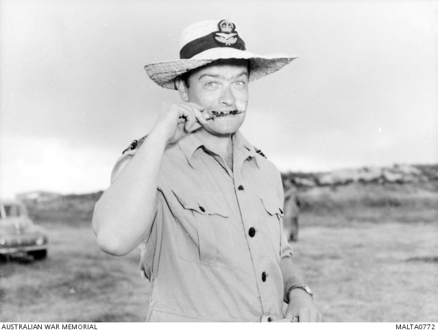 Informal portrait of Flight Lieutenant (Flt Lt) Derek Dempster of 616 ...
