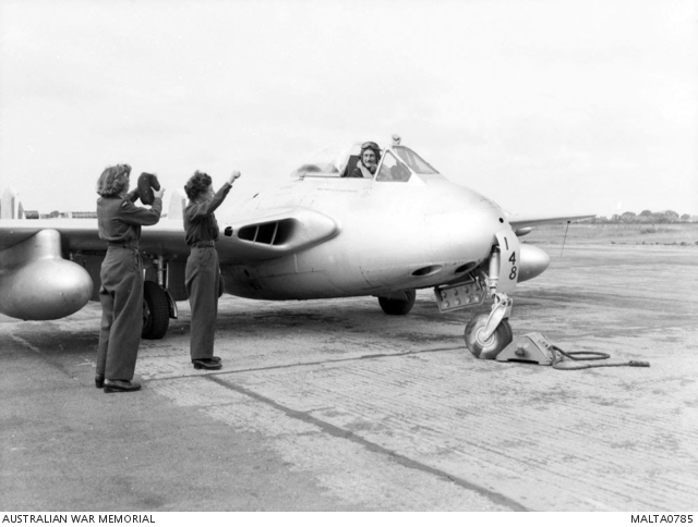 Flying Officer Bob 'Stormy' Fairweather of Fitzroy bids farewell to two ...