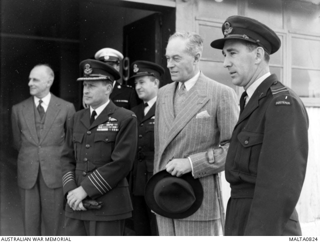 The Governor of Malta, Sir Gerald Creasy, outside the station sick ...