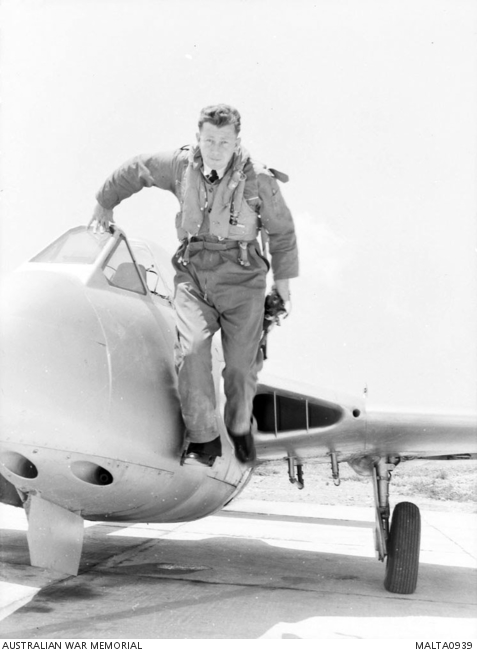 Squadron Leader John 'Bay' Adams DFC, AFC of Malvern, Vic, Commanding ...