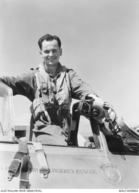 Portrait of Sergeant (Sgt) Pilot Evan Rees of Bankstown, NSW. Sgt Rees ...