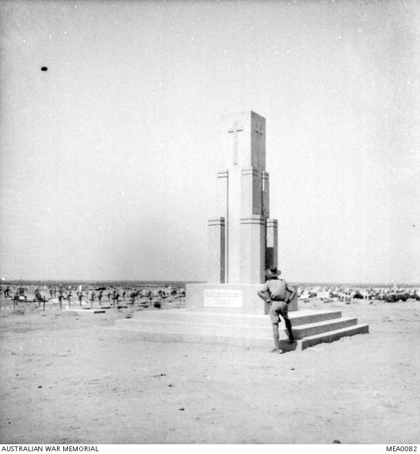 Tobruk, Libya. A War Memorial erected at Tobruk. Note the airmen ...
