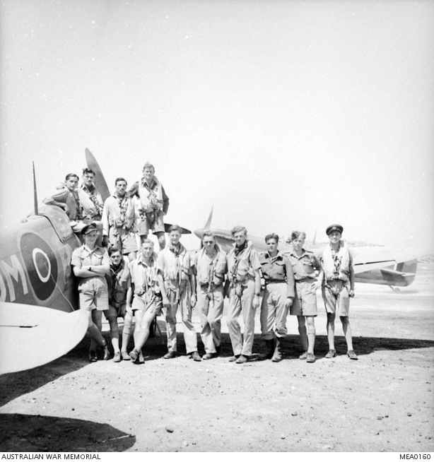 Malta. c. July 1943. Group portrait of members of No. 450 (Kittyhawk ...