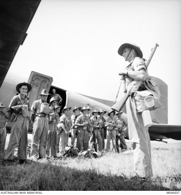 Agnone, Sicily, Italy. September 1943. RAAF ground crew line up waiting ...