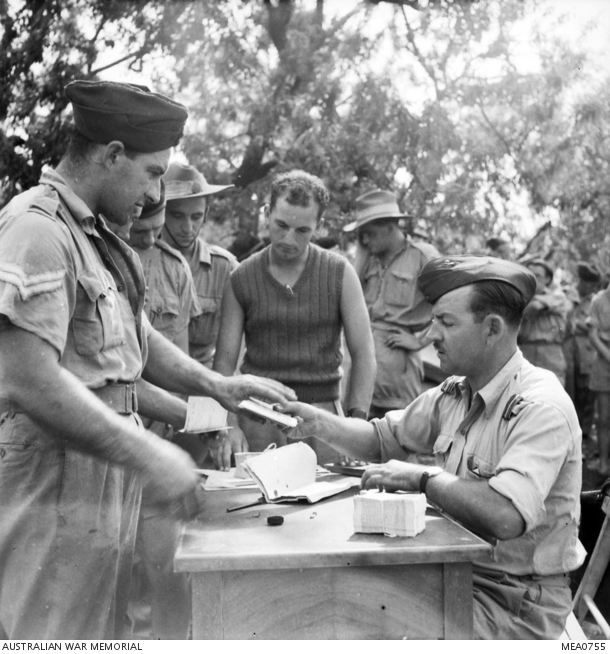 Italy. 1943. Flight Lieutenant Eric Moore of Sydney, NSW, Accounting ...