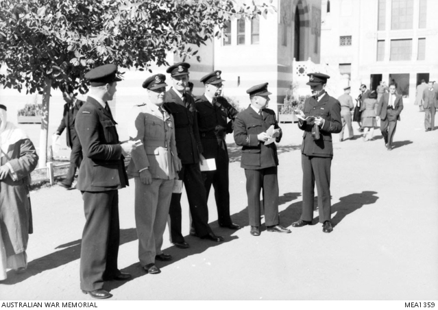 Heliopolis, Egypt. c. 1943. Group portrait of Flying Officer (Bill ...