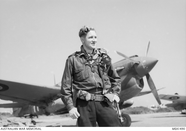 Cutella, Italy. April 1944. Informal portrait of 425749 Flying Officer ...