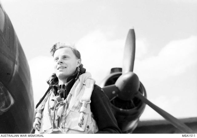 Italy. c. 1944. Informal portrait of Pilot Officer Ray Perkins of ...
