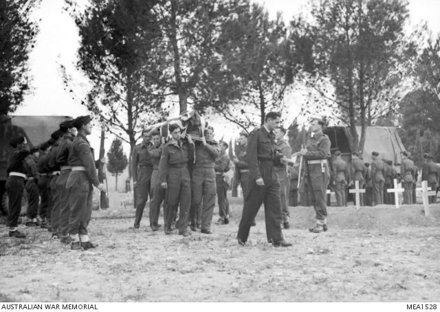 Italy. c. 1944. RAAF Padre Fred McKay of Qld, who is serving with a ...