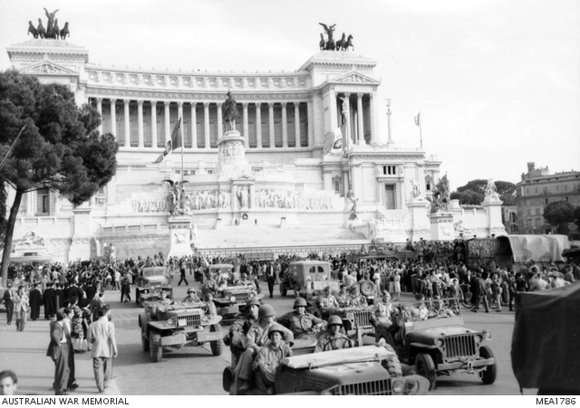 Rome, Italy. 4 June 1944. The tomb of Victor Emmanuel II in Rome. This ...