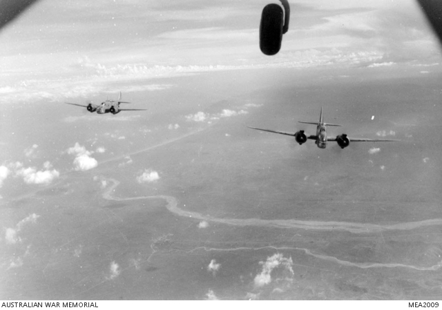Italy. c. 1944. Two Martin Baltimore aircraft of No. 454 Squadron RAAF ...
