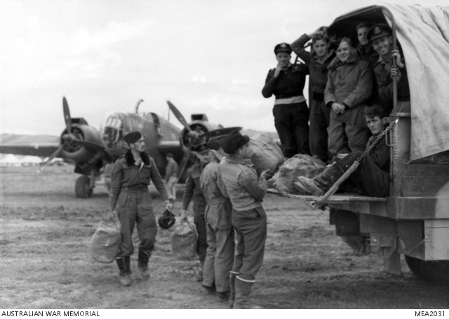 Italy. c. 1944. Aircrew personnel of No. 454 (Baltimore) Squadron RAAF ...