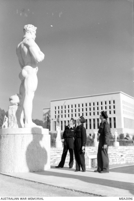Rome, Italy. c. 1944. One of the sights of Rome is the Mussolini ...