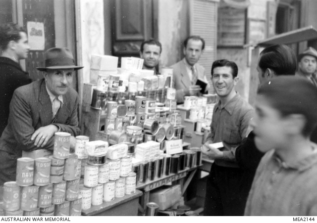 Greece. c. 1944. Just off the main streets of Athens, local Greek ...