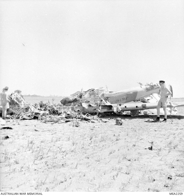 Italy. c. April 1945. A crashed Martin Baltimore aircraft now ...