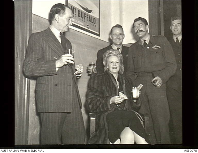 Cairo, Egypt. c. 1944. Australian stage stars, Cyril Ritchard and wife ...