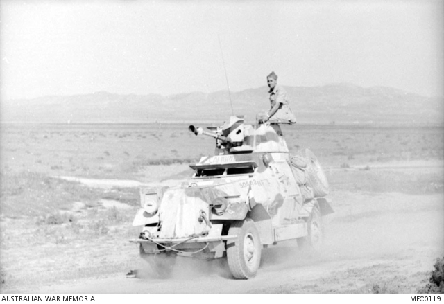 Enfidaville, Tunisia. May 1943. A French armoured car on patrol along ...