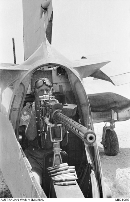 Bone, Algeria. March 1943. View of an air gunner of No. 14 Squadron RAF ...