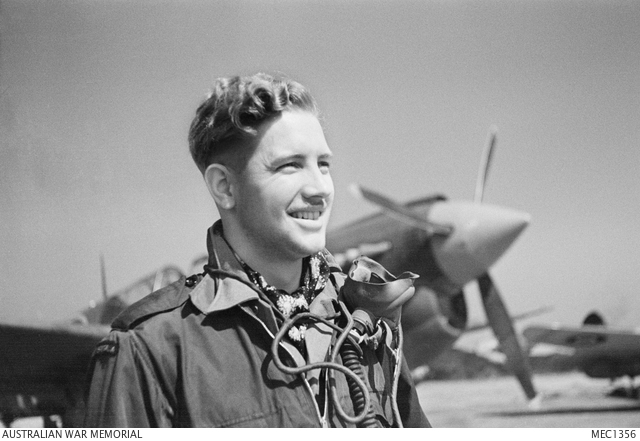 Cutella, Italy. April 1944. Informal portrait of 425749 Flying Officer ...
