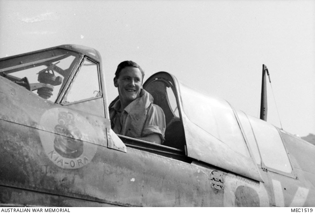 Italy. c. 1944. Informal portrait of a New Zealand pilot who has ...