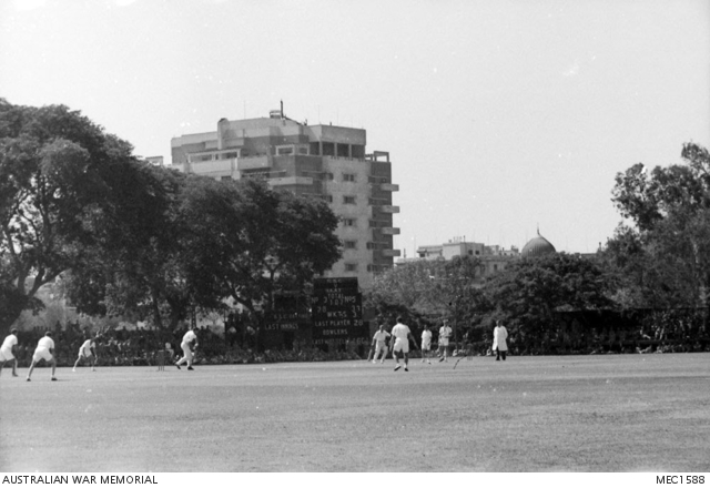Gezira, Cairo, Egypt. c. 1944. General view of the oval when the RAAF Liaison Office cricket ...