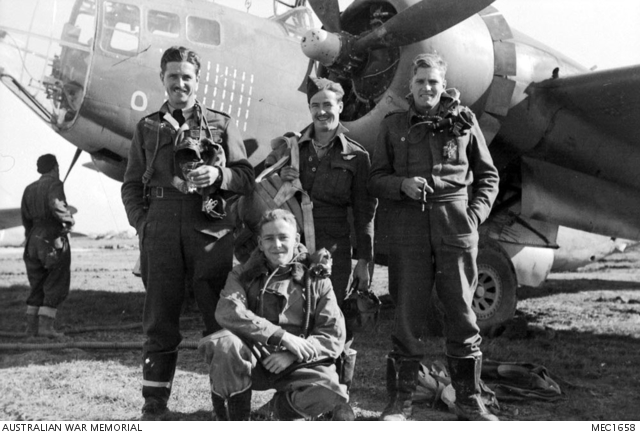 Falconara, Italy. c. November 1944. Informal portrait of the crew of a ...