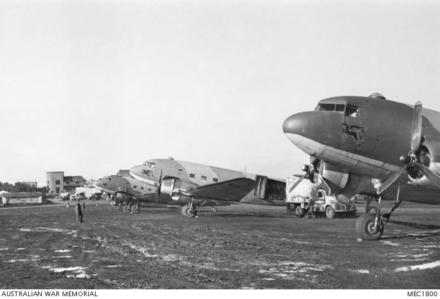 Bari, Italy. 17 January 1945. Douglas C47 Dakota aircraft of No. 267 ...