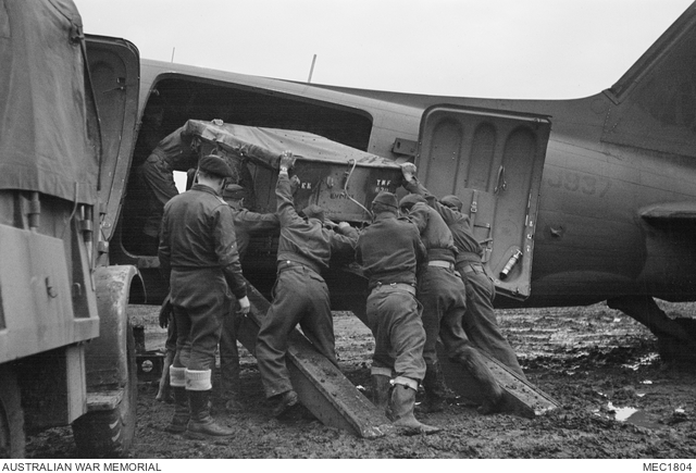 Bari, Italy. 17 January 1945. Douglas C47 Dakota aircraft of No. 267 ...