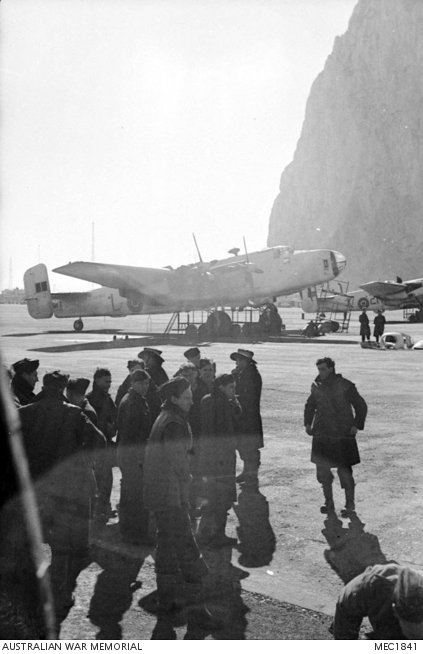 Gibraltar. 31 January 1945. Members of No. 458 Squadron RAAF at ...