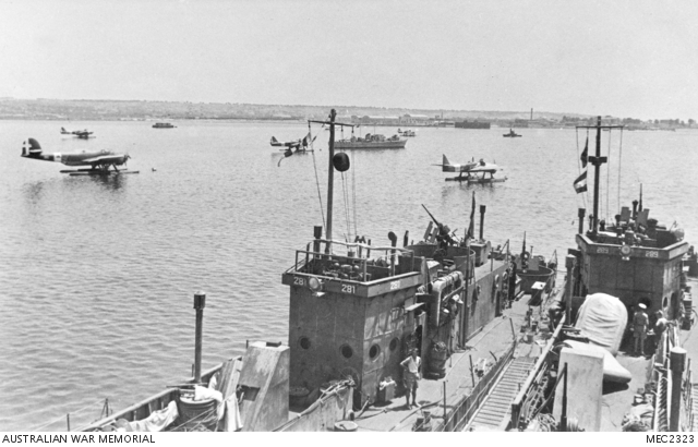 Augusta, Sicily, Italy. c. August 1943. View of a port in Sicily at ...