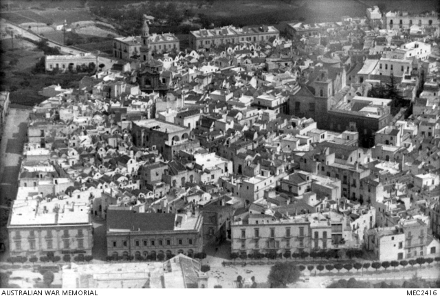 Taranto, Italy. 1943. General view of a large city in Southern Italy ...