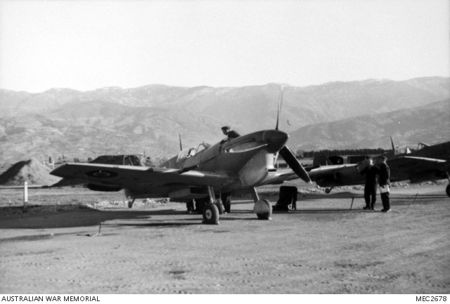 Blida, Algeria. c. 1943. Fitters at work on a Supermarine Spitfire ...