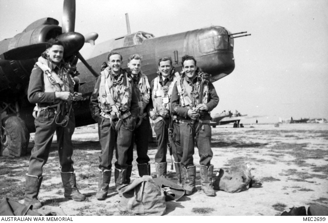 Italy. April 1944. Informal portrait of an all Australian crew which ...