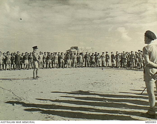 Sidi Barrani, Egypt. c. November 1941. "Farewell and Good Luck!", says ...