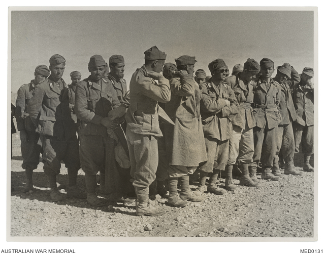 Western Desert, North Africa. 26 November 1941. A group of Italian ...