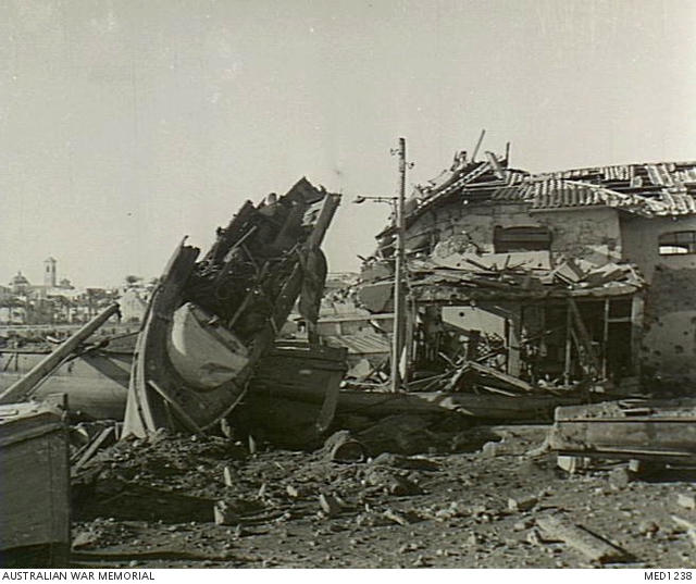 Tripoli, Tripolitania, Libya. 8 February 1943. Scene of devastation on ...