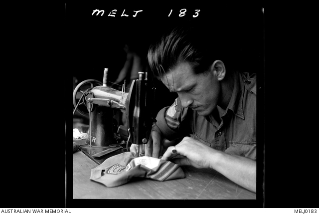 A sewing machine as almost a weapon of war in a modern army, and a man ...