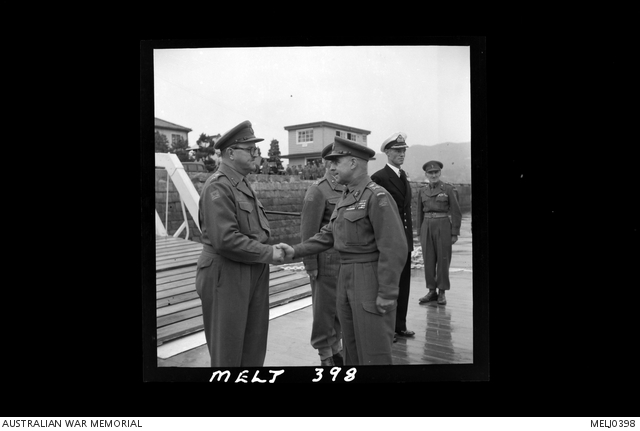 At HMAS Commonwealth, Lieutenant General (Lt Gen) H Wells CB CBE DSO ...