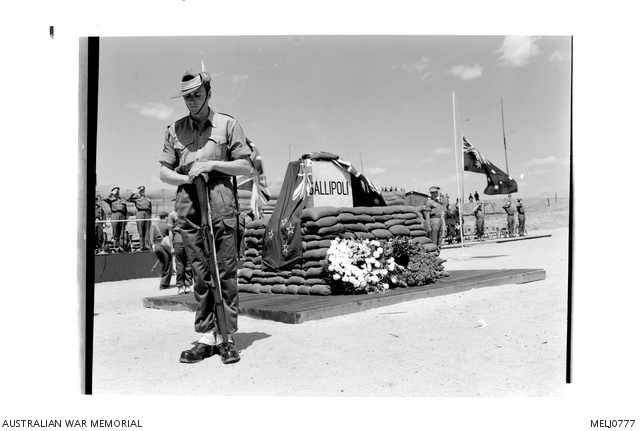 Anzac Day parade of Australian and New Zealand servicemen the camp of ...