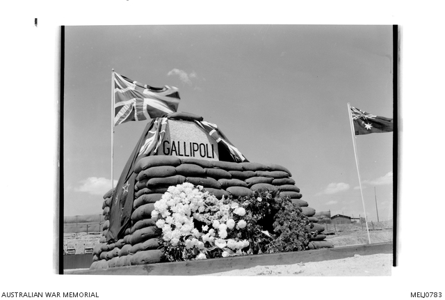 Anzac Day parade of Australian and New Zealand servicemen the camp of ...