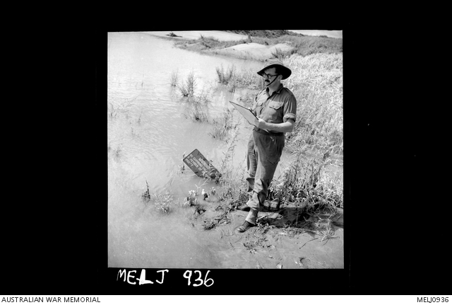 52772 Private William Anthony (Bill) Eade, of Geraldton, WA, carries ...