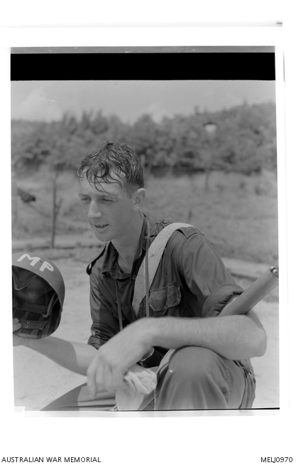 Sweat soaked soldier 35410 Private (Pte) Harold Geoffrey (Geoff) Rayson ...