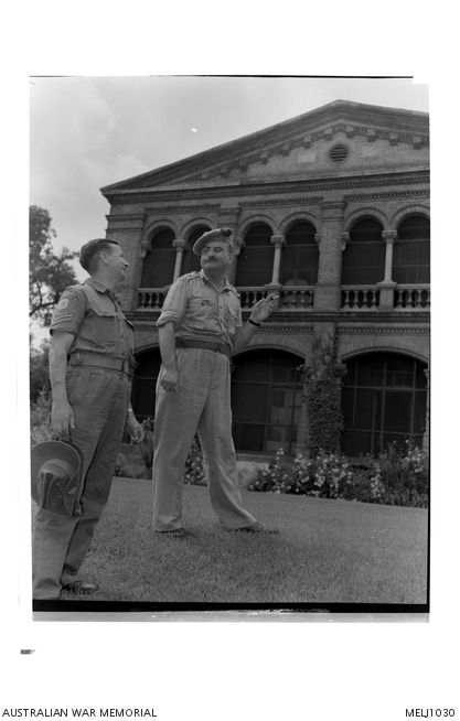 Colonel (Col) A C C Brodie (right), British Military Attache in Korea ...
