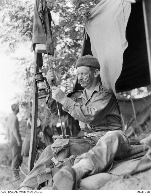 Gettiing ready to go out on a night patrol near the Korean truce line ...