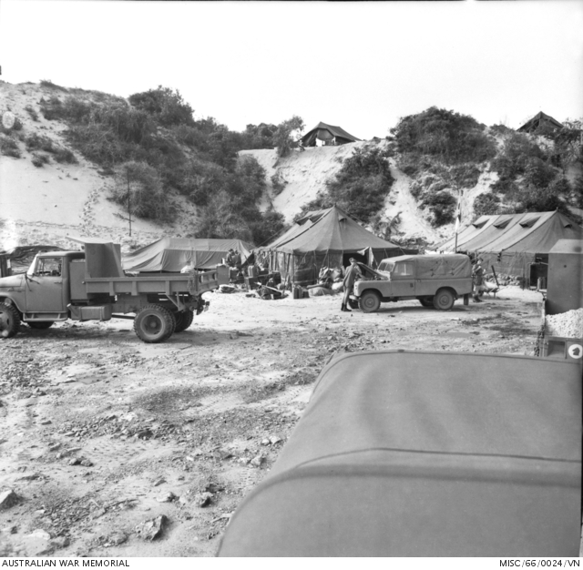 Vung Tau, Vietnam. 1966. Tents and trucks belonging to the 1st ...